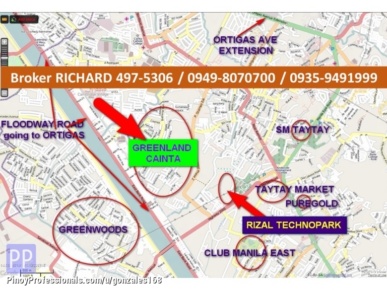 CAINTA GREENLAND SUBDIVISION LOTS = 6,600/SQM TO 8,200/SQM